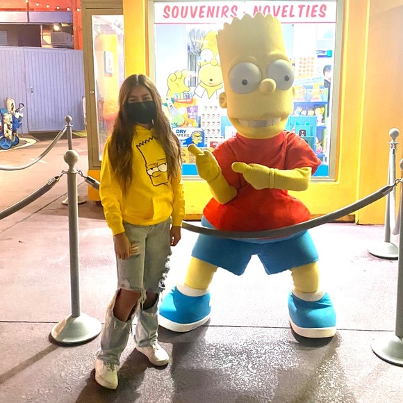 Universal | Shirts & Tops | Universal Studios Bart Simpson Youth Hoodie ...